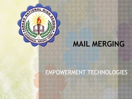 Grade 7 ICT: Word Processing Software (Mail Merge & Reference).pptx ...