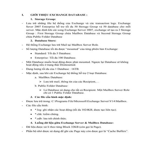 Mailbox database & public folder | PDF