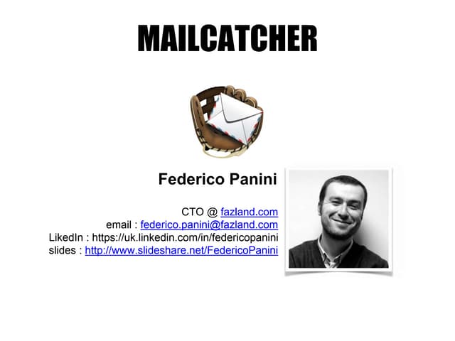 Symfony And Mailcatcher Ppt