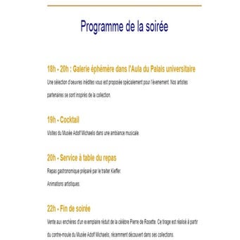Programme de la soirée de bienfaisance | PDF