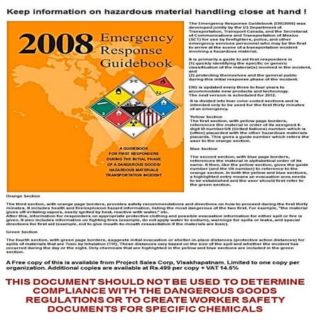 Emergency Response Guidebook | PDF