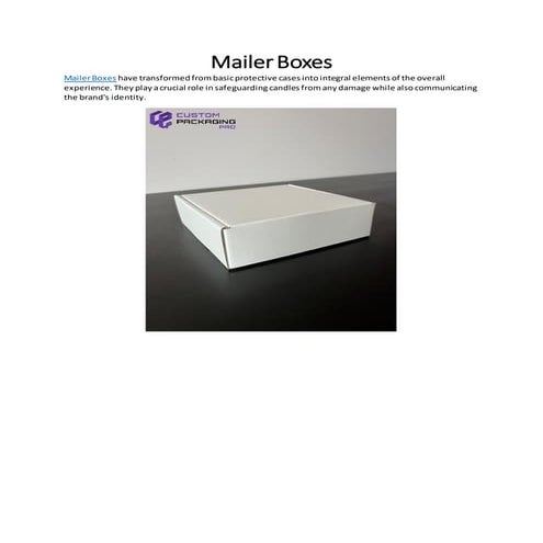 Mailer Boxes | PDF
