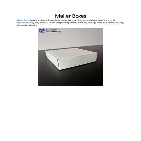 Mailer Boxes | DOCX