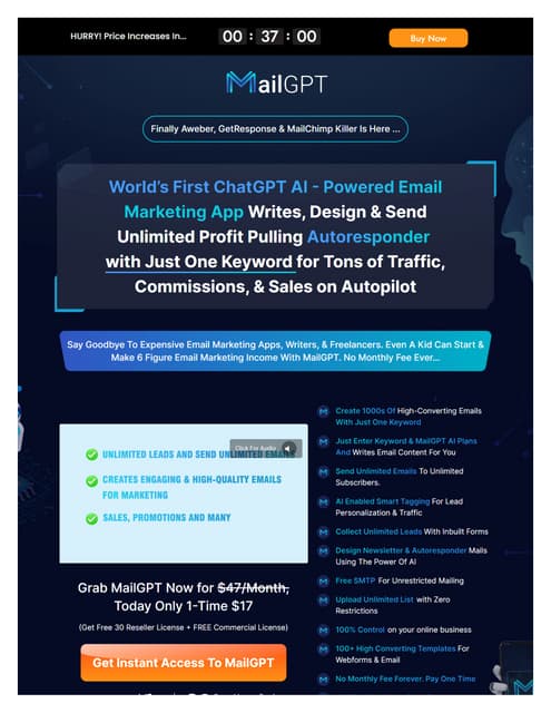 Mailgpt Chatgpt Ai Powered Email Marketing App That Write Design And Send Unlimited Powerful 0947