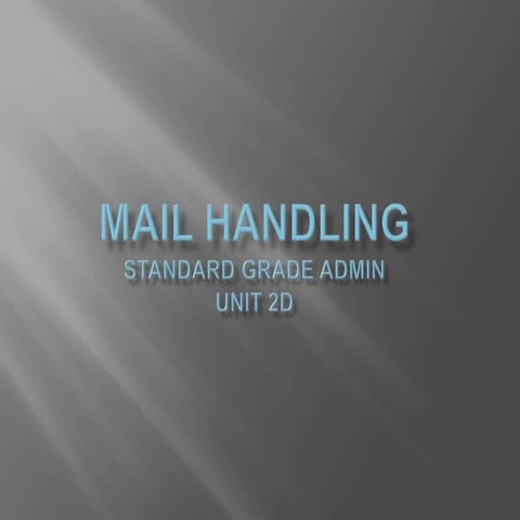 Mail handling jenna | PPT