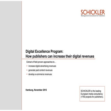 Digital Excellence Program: How publishers can increase their digital ...