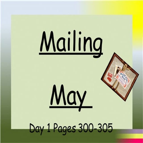 Mailing May Day 1 | PPT