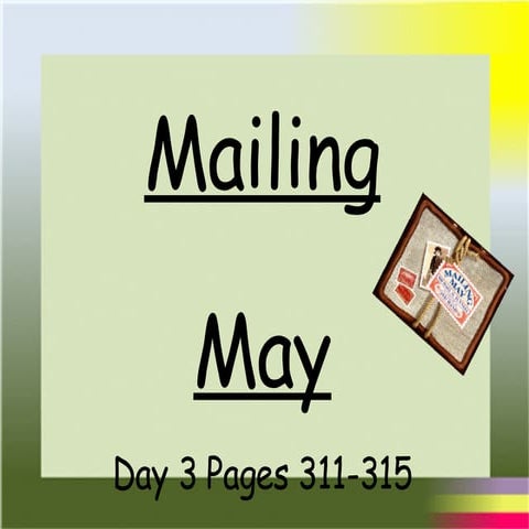 Mailing May Day 3 | PPT