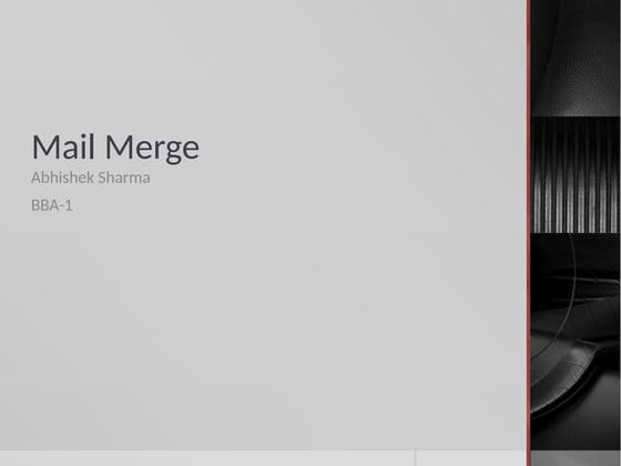 MAIL MERGE.ppt