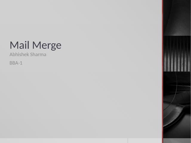 MAIL MERGE.ppt