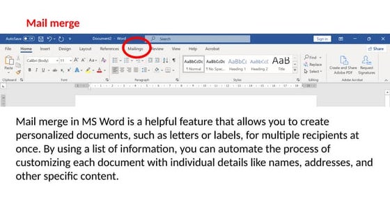 Grade 7 ICT: Word Processing Software (Mail Merge & Reference).pptx MATATAG Curriculum | PPTX ...