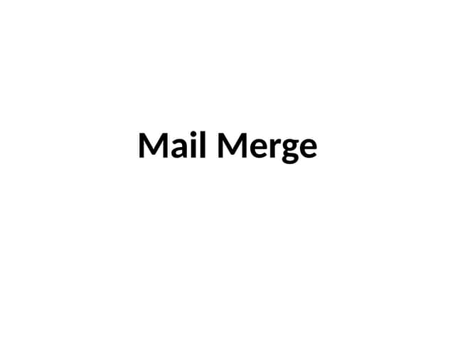 Mail merge | PPTX