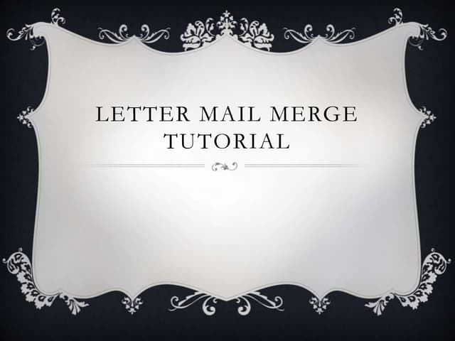 MAIL MERGE.ppt
