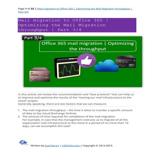 Mail migration to office 365 optimizing the mail migration throughput ...