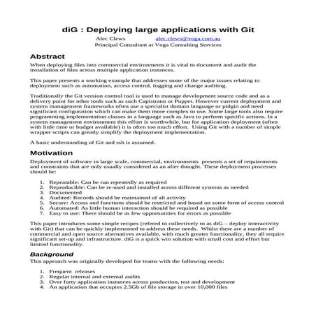 Deploy Application Files With Git Pdf