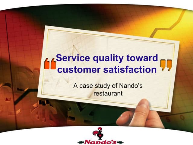 Measuring Service Quality And Customer Satisfaction In Fast Food Rest…