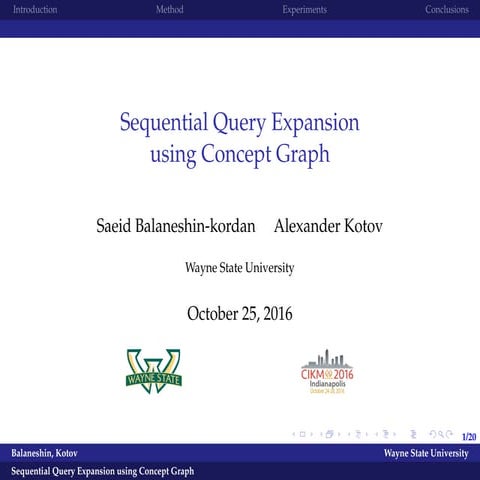 Sequential Query Expansion using Concept Graph | PDF