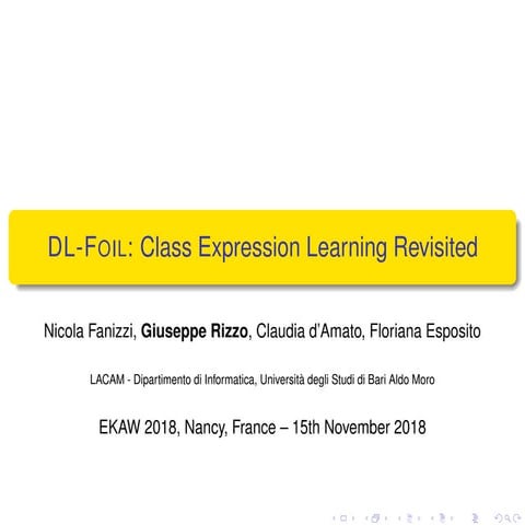 DL-Foil:Class Expression Learning Revisited | PDF | Physics | Science