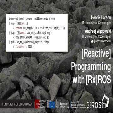 [Reactive] Programming with [Rx]ROS | PDF