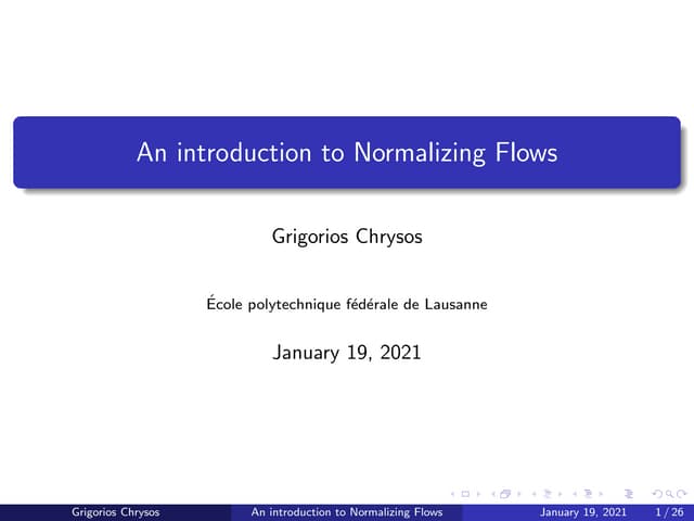 An introduction on normalizing flows | PPT An introduction on normalizing flows | PPT