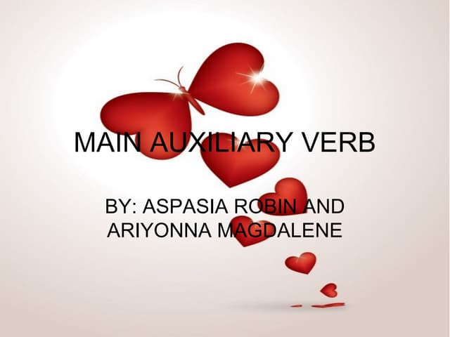 auxiliary_verbs to be, to have, to do ppt | PPT