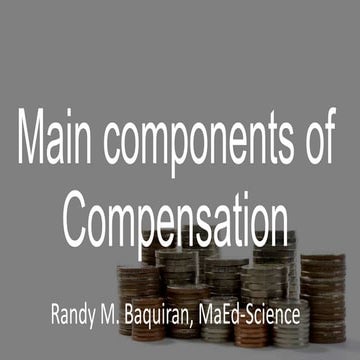 Main components of Compensation AND PAY RATES DETERMINATION | PPTX