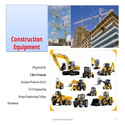 Heavy Construction Equipment Productivity | PPTX