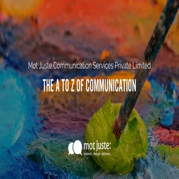 Mot Juste - The Communication Experts - A presentation and some samples ...