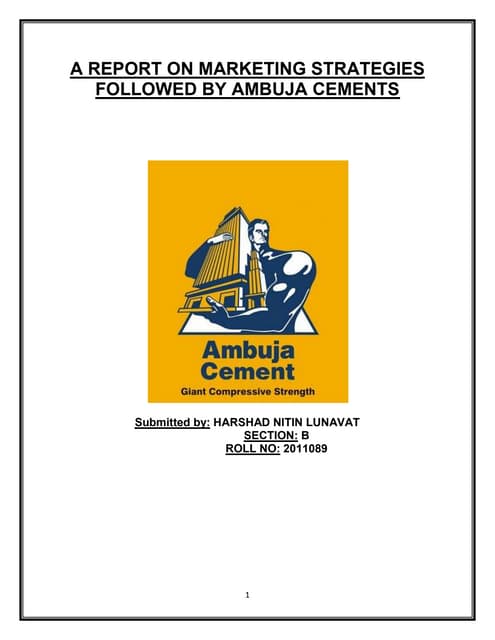 Jk cements case study | PDF