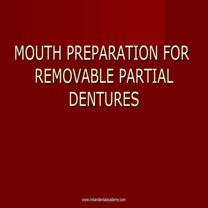 Preparation for RPD /certified fixed orthodontic courses by Indian ...