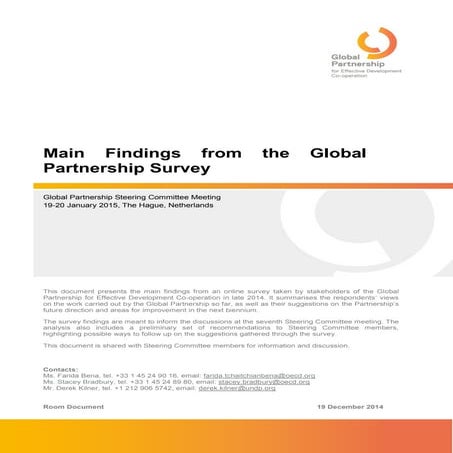 Global Partnership Monitoring Framework: Why, What and How? | PDF