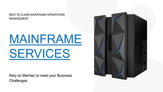 Mainframe operation support | PPTX