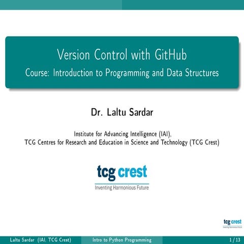 Version control with Github with Python.pdf