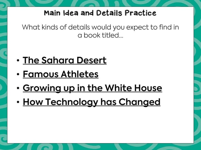Main idea ppt | PPT