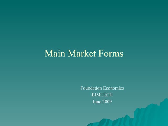 Market structure | PPTX | Business | Business and Finance