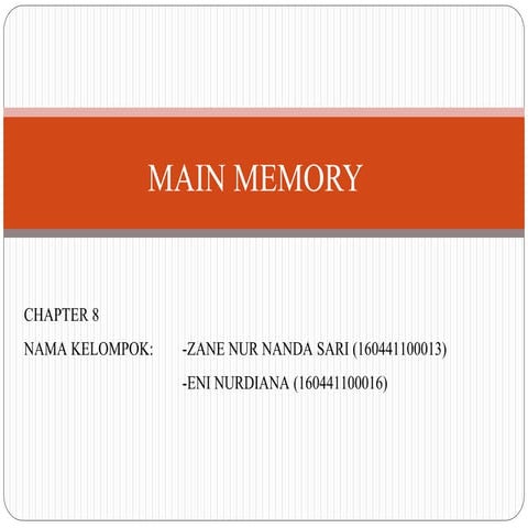 Robbin 8 Main memory | PPT