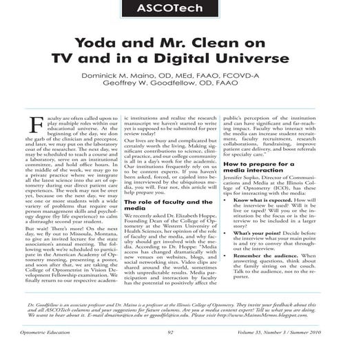 Yoda and Mr. Clean on TV and in a Digital Universe | PDF