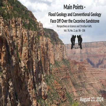 Main points - Flood Geology and Conventional Geology Face Off Over the ...