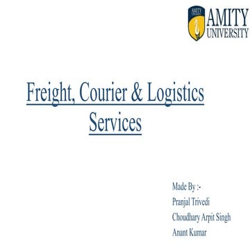 Freight, Courier & Logistics Services | PPTX