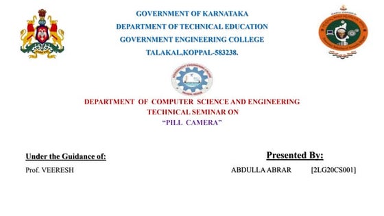 Pill camera presentation | PPT