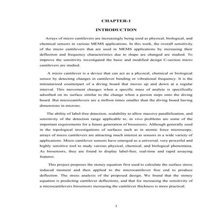 micro cantilever using ansys theory... | PDF