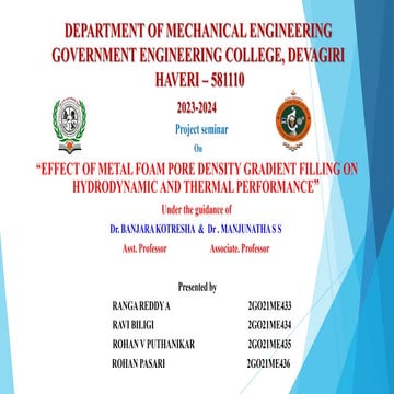 Effect of Metal Foam Pore Density Gradient Filling On hydrodynamic and ...