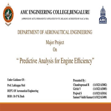 Main project ppt.pptx predictive analysis and engine performance | PPT
