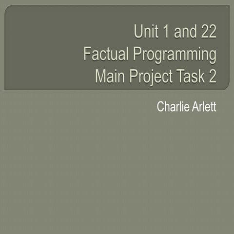 Main project task 2 | PPT