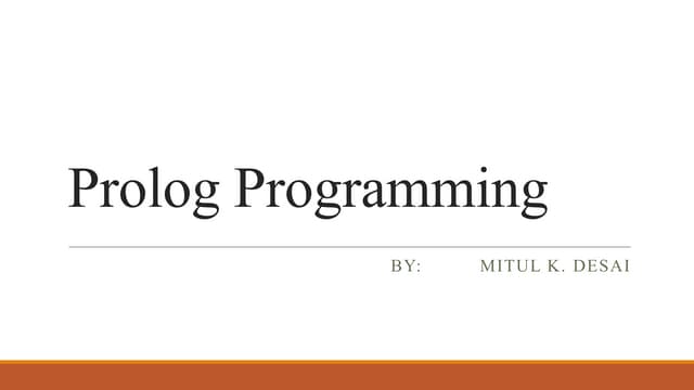 Prolog Programming Basics Ppt 6344