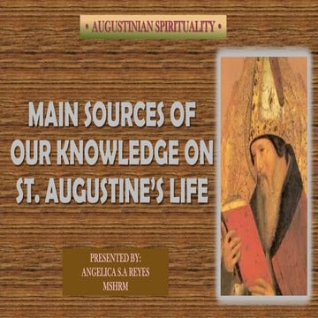 Main Sources of Our Knowledge on St. Augustine's Life | PDF