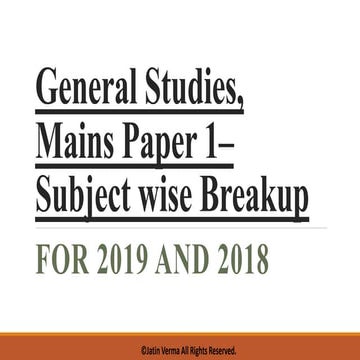 Section wise Analysis of 2019 GS I Mains Paper | PPTX