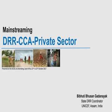 Mainstreaming drr cca- pvt. sector | PPTX