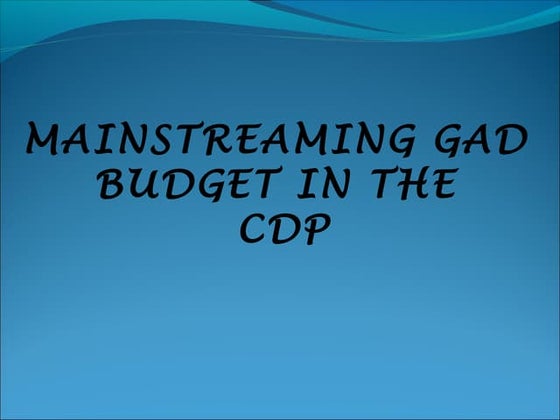 Deped Guidelines on the Preparation of GAD plans | PPTX | Business ...