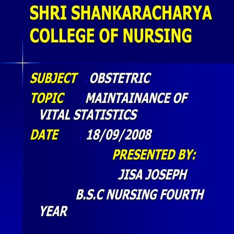 Vital statistics | PPTX